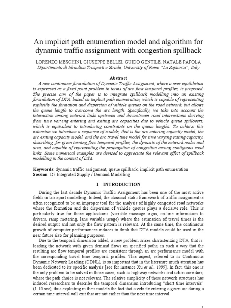 An Implicit Path Enumeration Model and Algorithm For Dynamic Traffic Assignment With Congestion ...