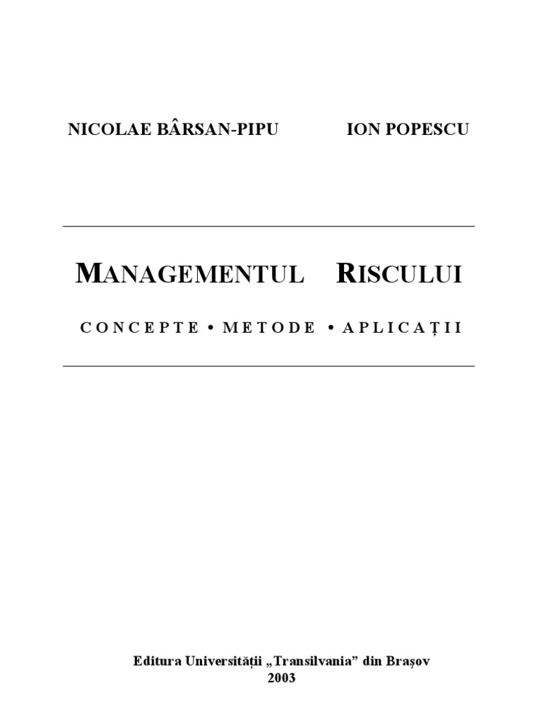 Managementul Riscului | PDF