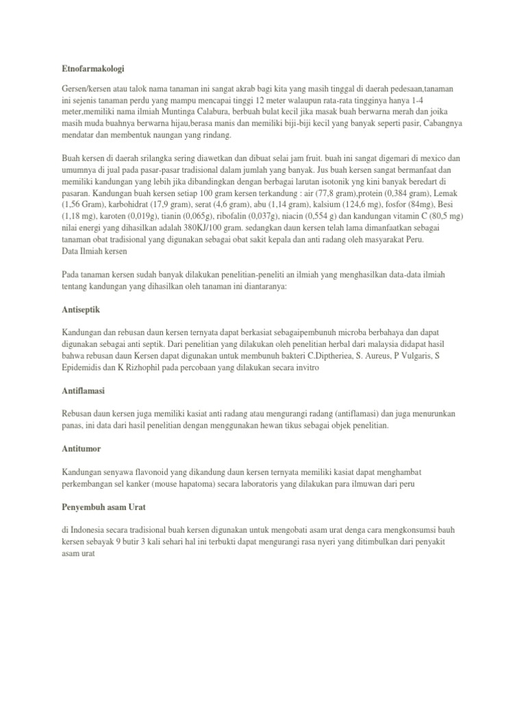 Tanaman Kersen | PDF