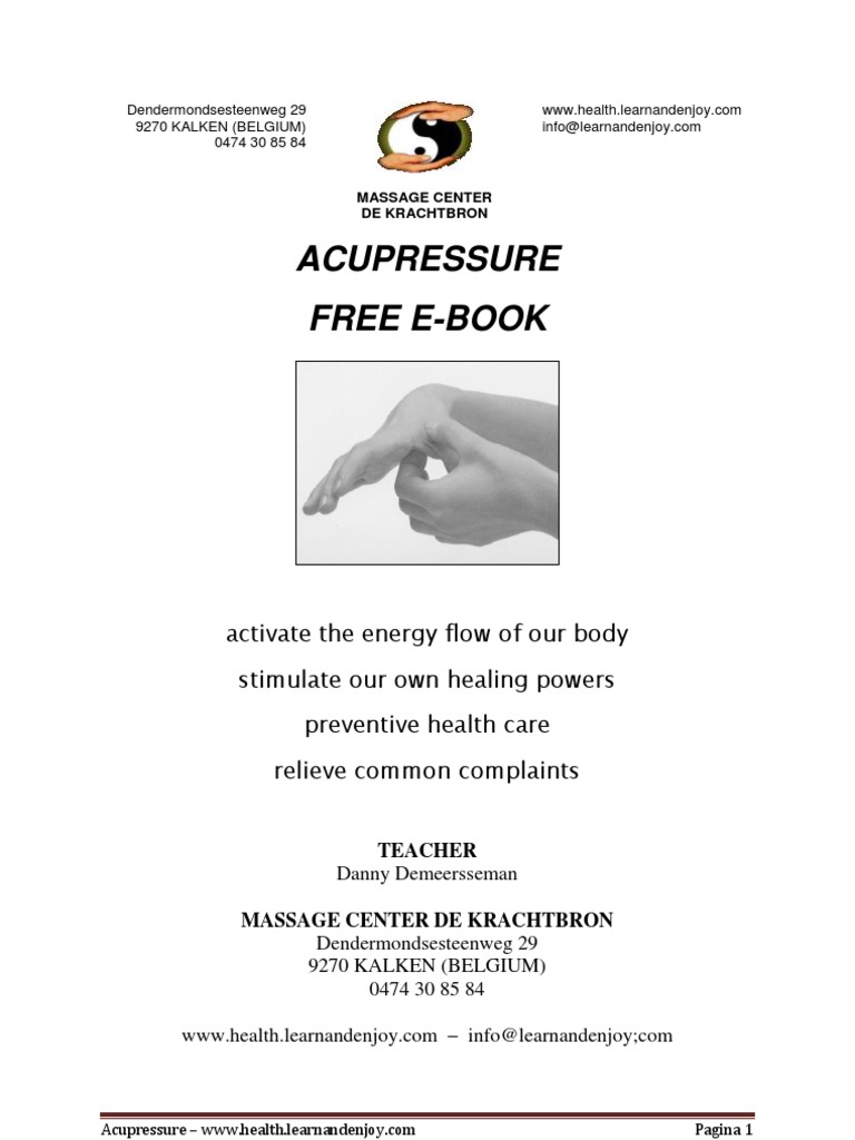 Acupressure Ebook | PDF | Acupressure | Meridian (Chinese Medicine)