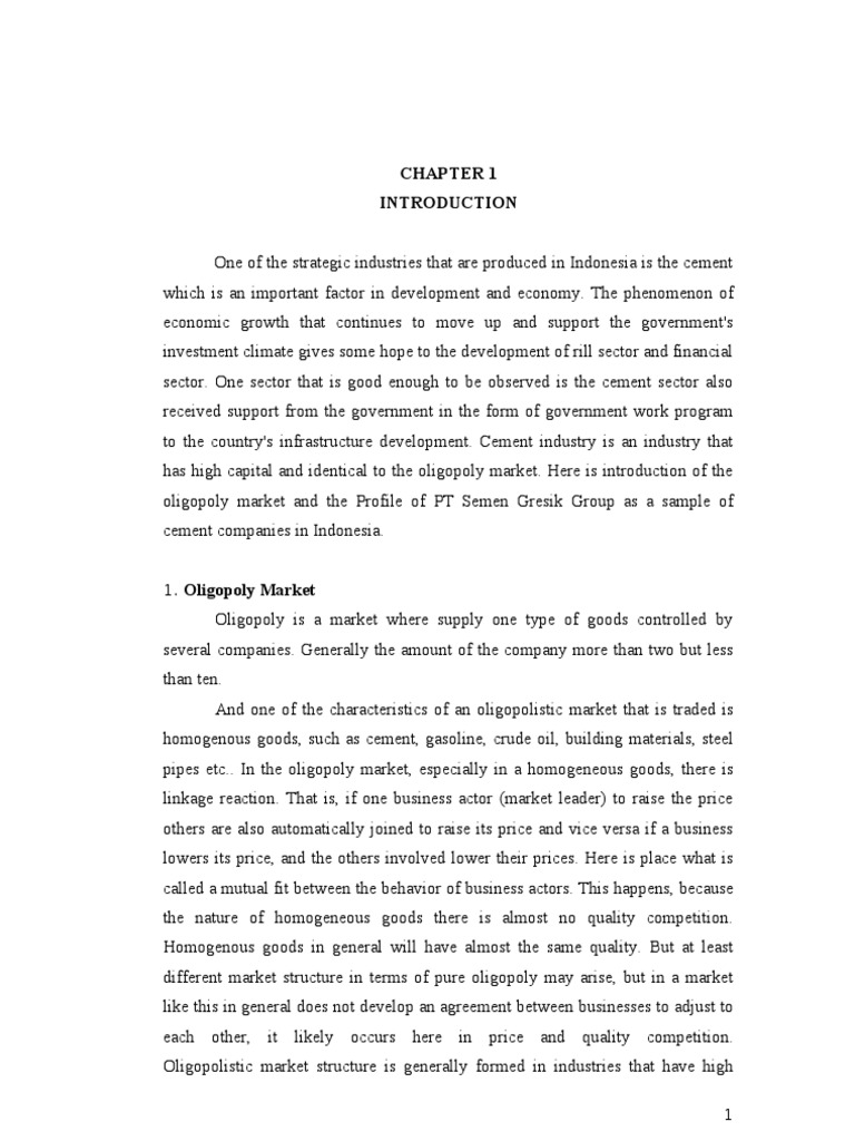 Market Structure: Oligopoli Case | Download Free PDF | Oligopoly ...