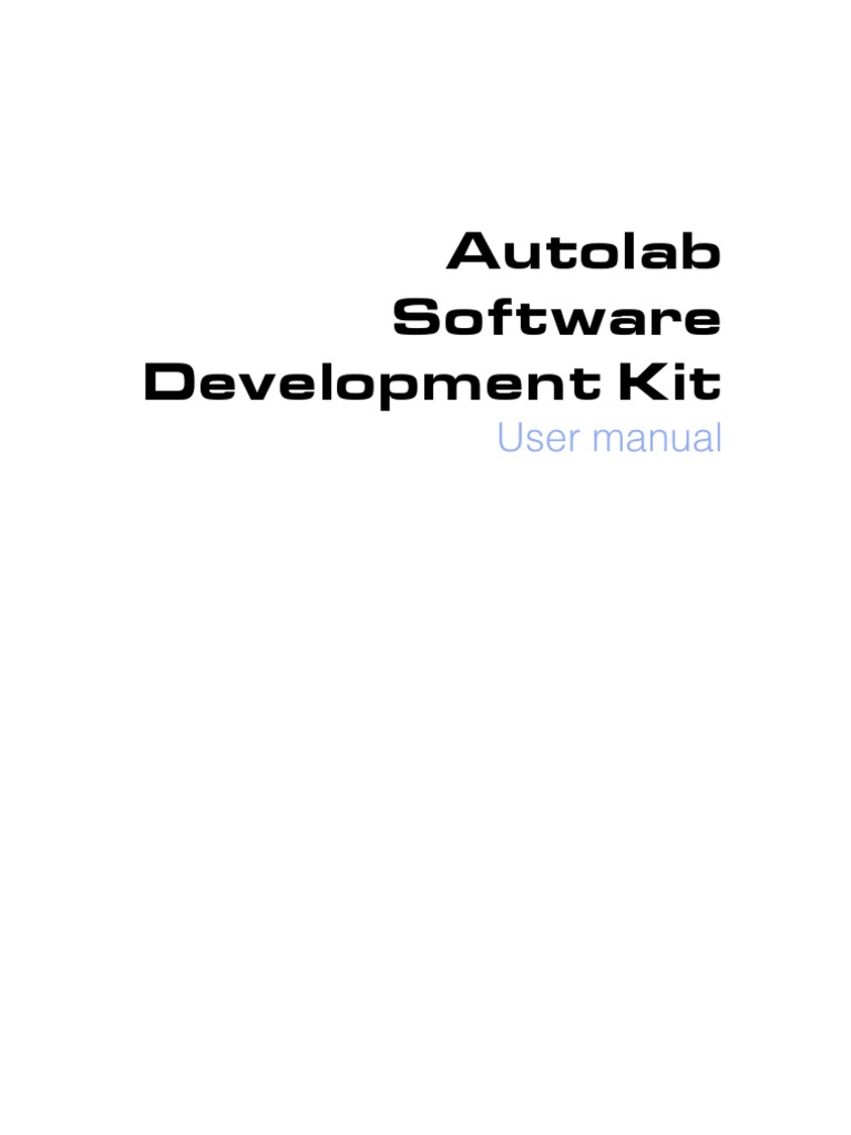 Autolab Sdk Manual Pdf Installation Computer Programs Device Driver