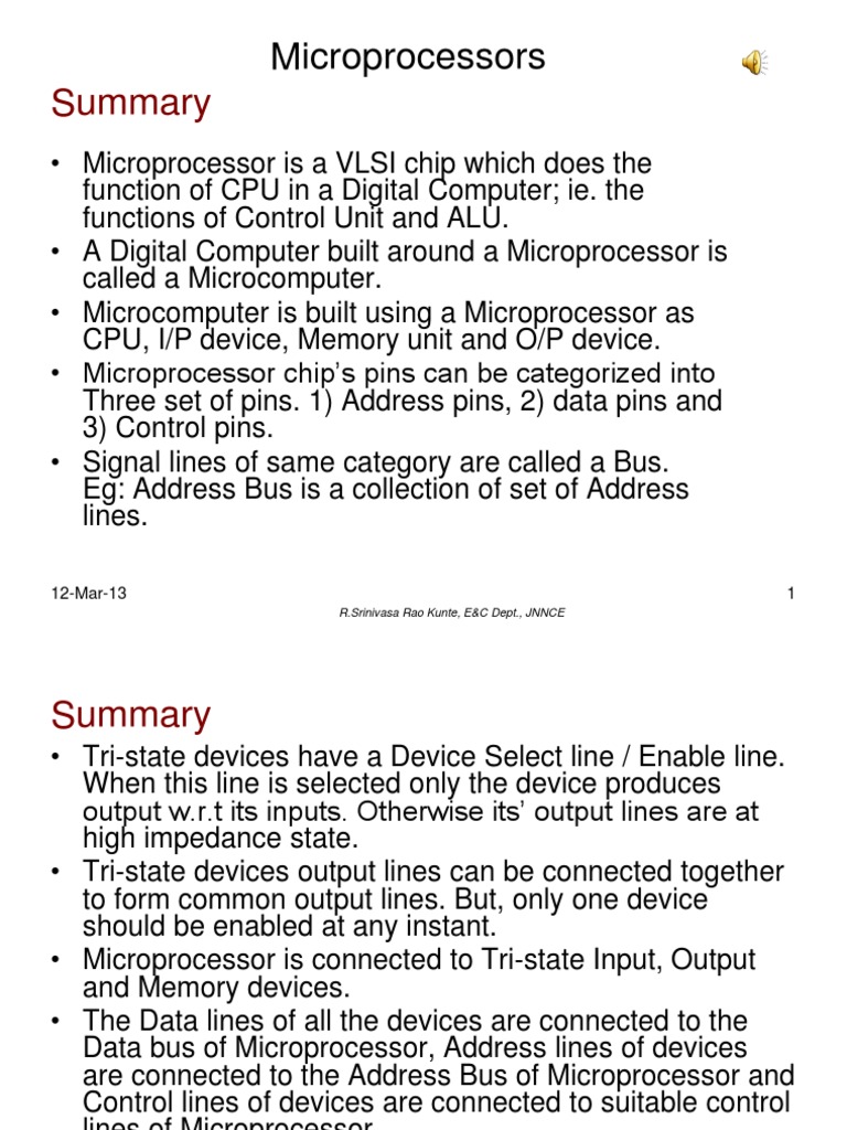 Microprocessor Operation | PDF | Instruction Set | Central Processing Unit
