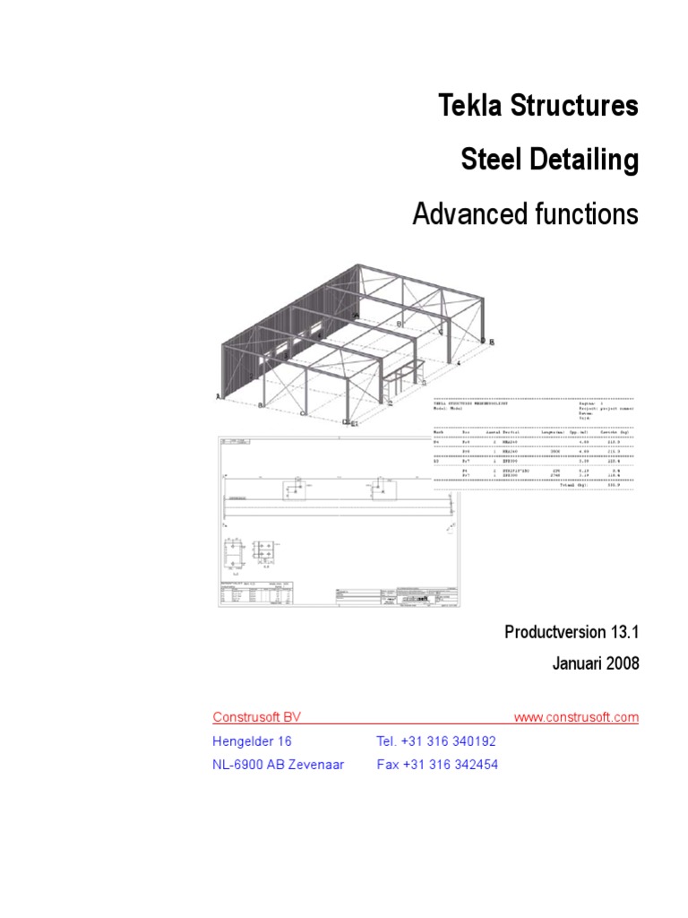 Tekla Advanced Functions Pdf