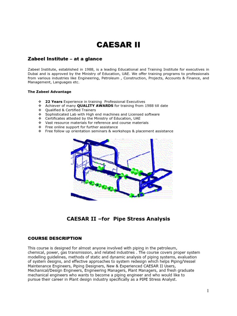 CAESAR II | Structural Load | Stress (Mechanics)