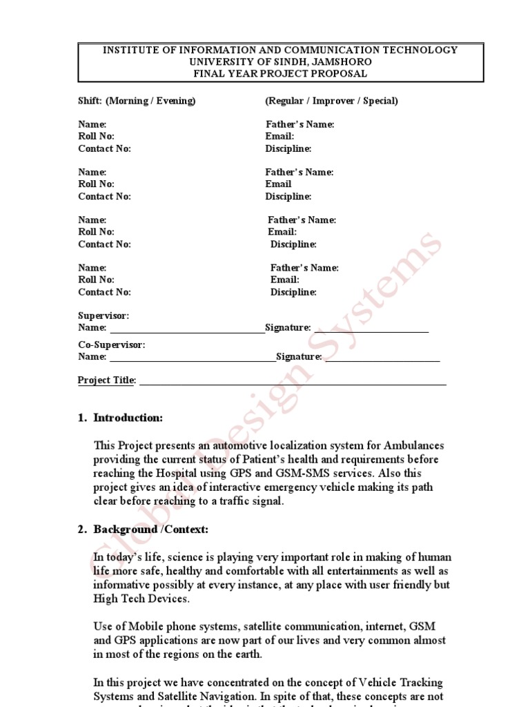 Ambulance GPS Tracking System Proposal | PDF | Global Positioning ...