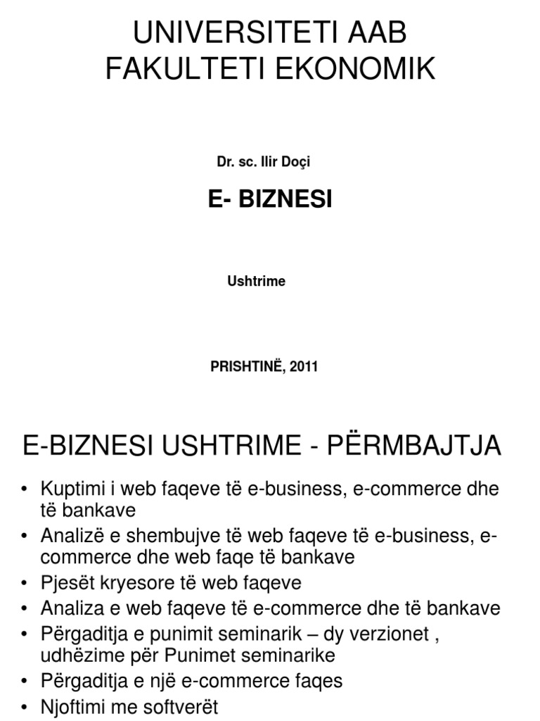 Ushtrime E Biznesi | PDF