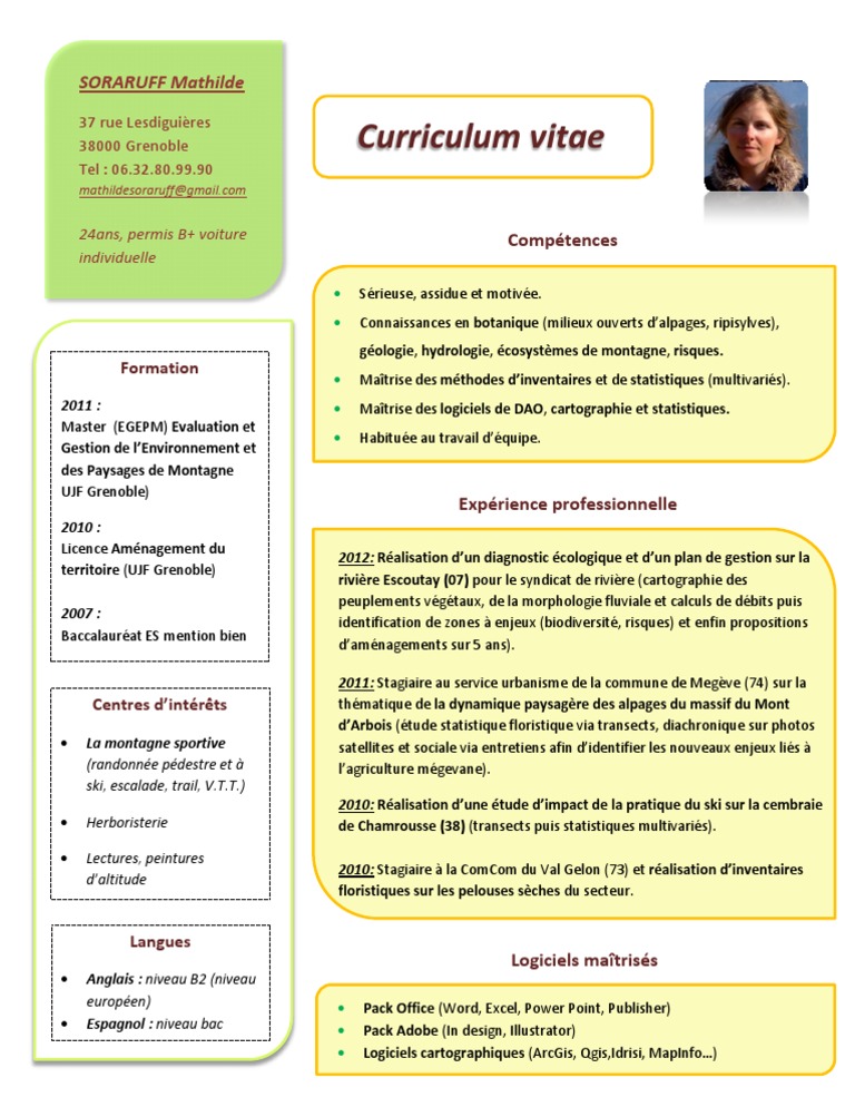 CV Mathilde Soraruff | PDF | Méthodes et références pédagogiques | Art