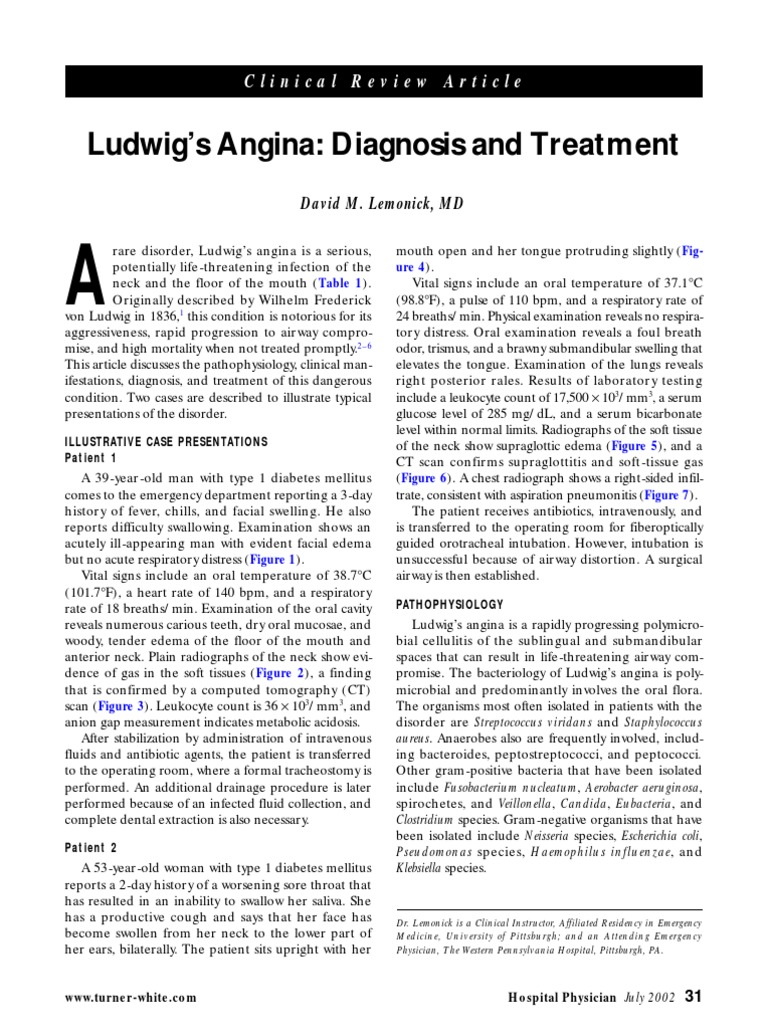 Ludwig Angina | Respiratory Tract | Medical Specialties
