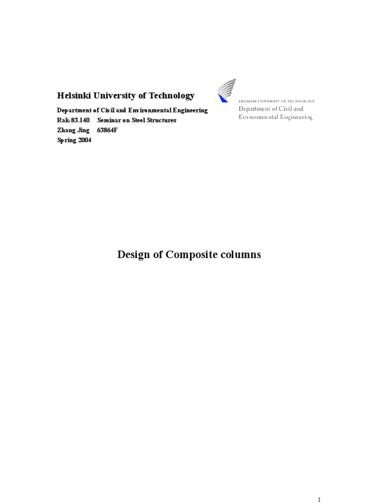 EC4 DesignOfCompositeColumns PDF | PDF | Buckling | Column