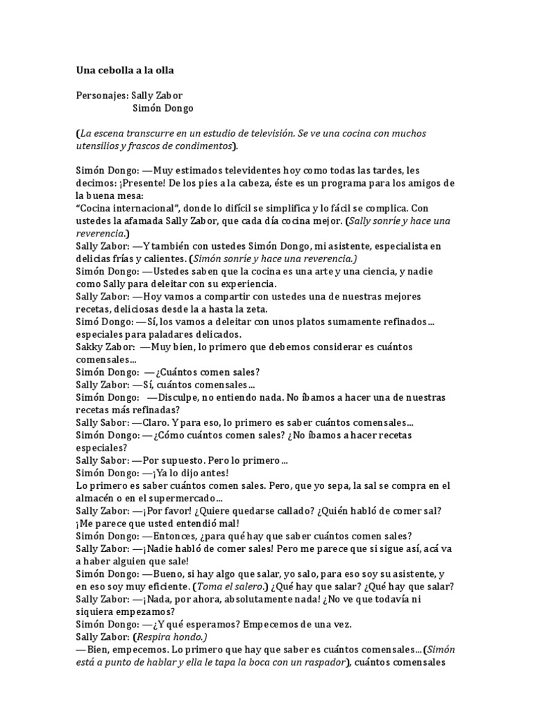 Una Cebolla A La Olla | PDF | Cocinando | Cocina