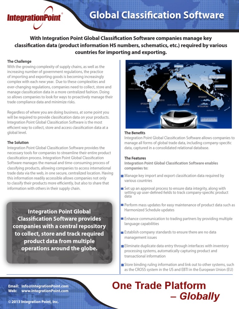 Global Classification Software: One Trade Platform | PDF | Data | Data ...
