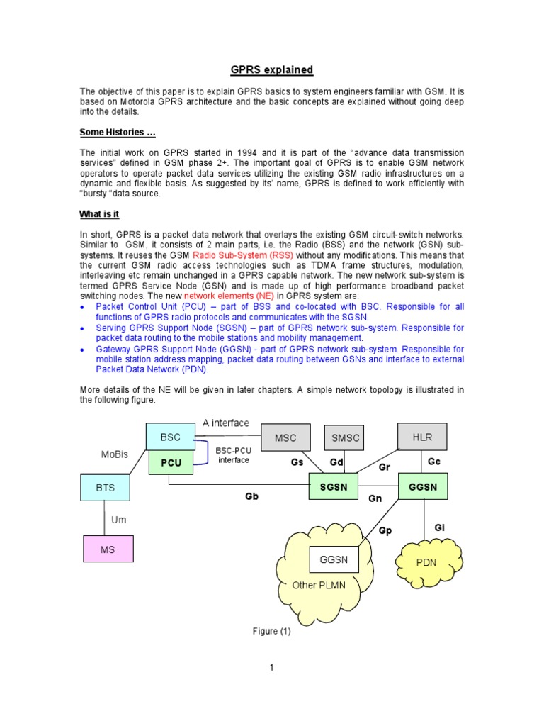 GPRS Explained | PDF | Computer Network | Internet Protocols