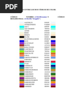 Tabla de Colores | PDF | Color | Percepción visual