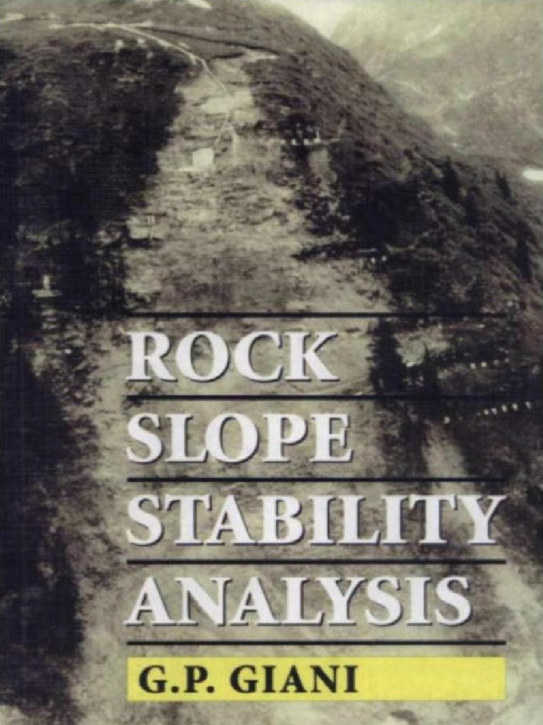 Rock Slope Stability Analysis, P Giani, 1992 | PDF
