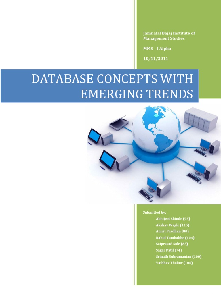 Database Concepts With Emerging Trends | PDF | Data Model | Databases
