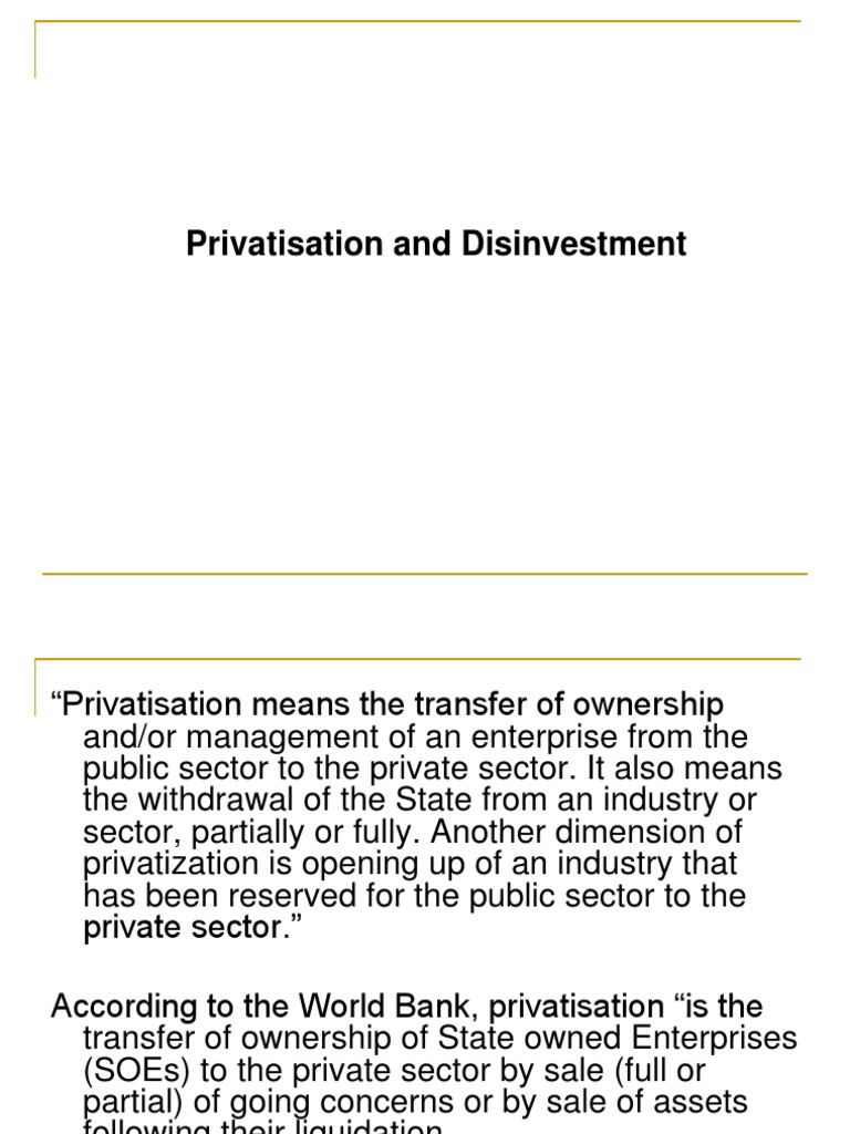 Divestment and Privatisation | PDF | Privatization | Monopoly