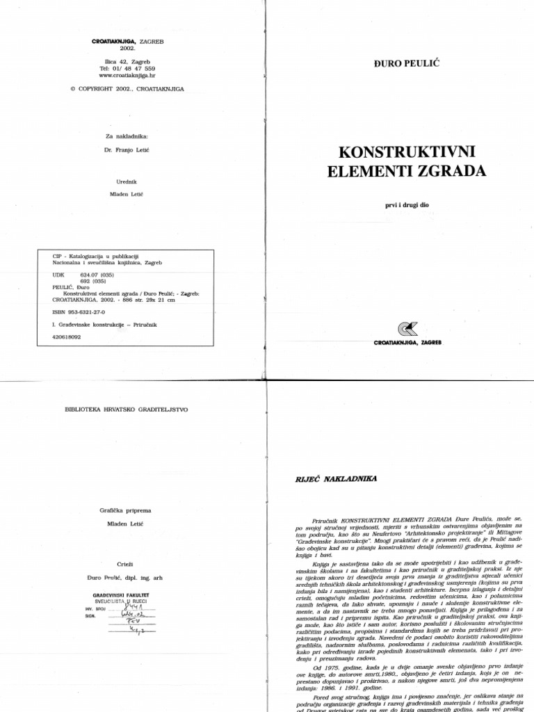 Konstruktivni Elementi Zgrada | PDF