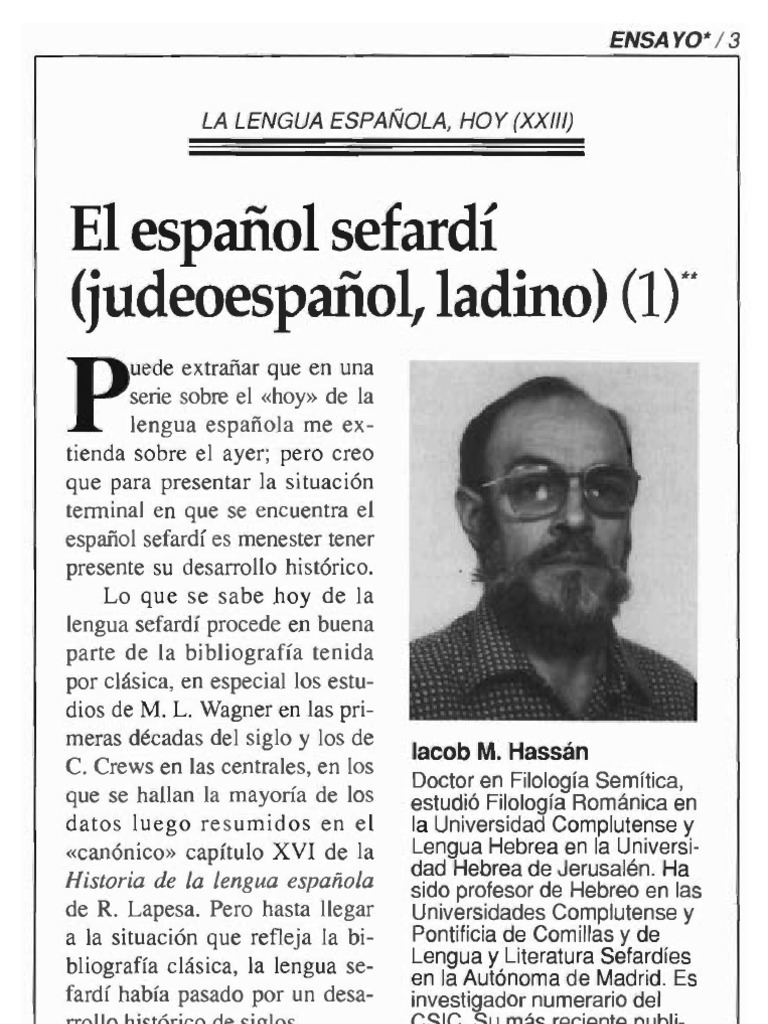 Lishana.org - El español sefardí (judeoespañol, ladino) - Iacob Hassán ...