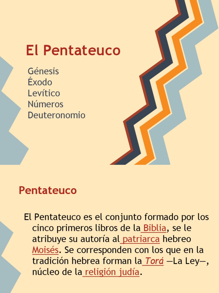 El Pentateuco | PDF | Libro del éxodo | Libro de levítico