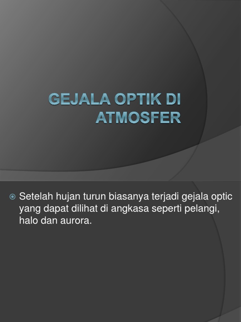 Gejala Optik Di Atmosfer | PDF