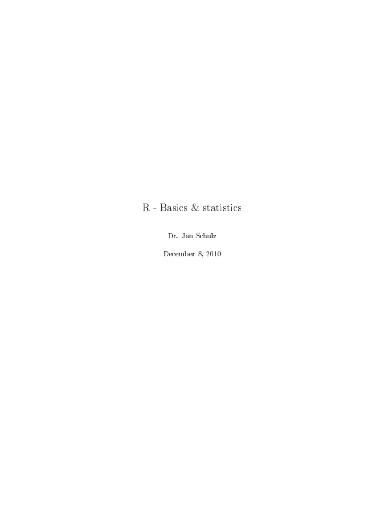 R Basics | PDF | R (Programming Language) | Arithmetic Mean