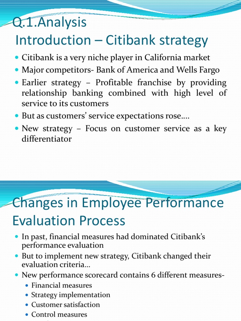 Citibank Case | PDF | Customer Satisfaction | Strategic Management