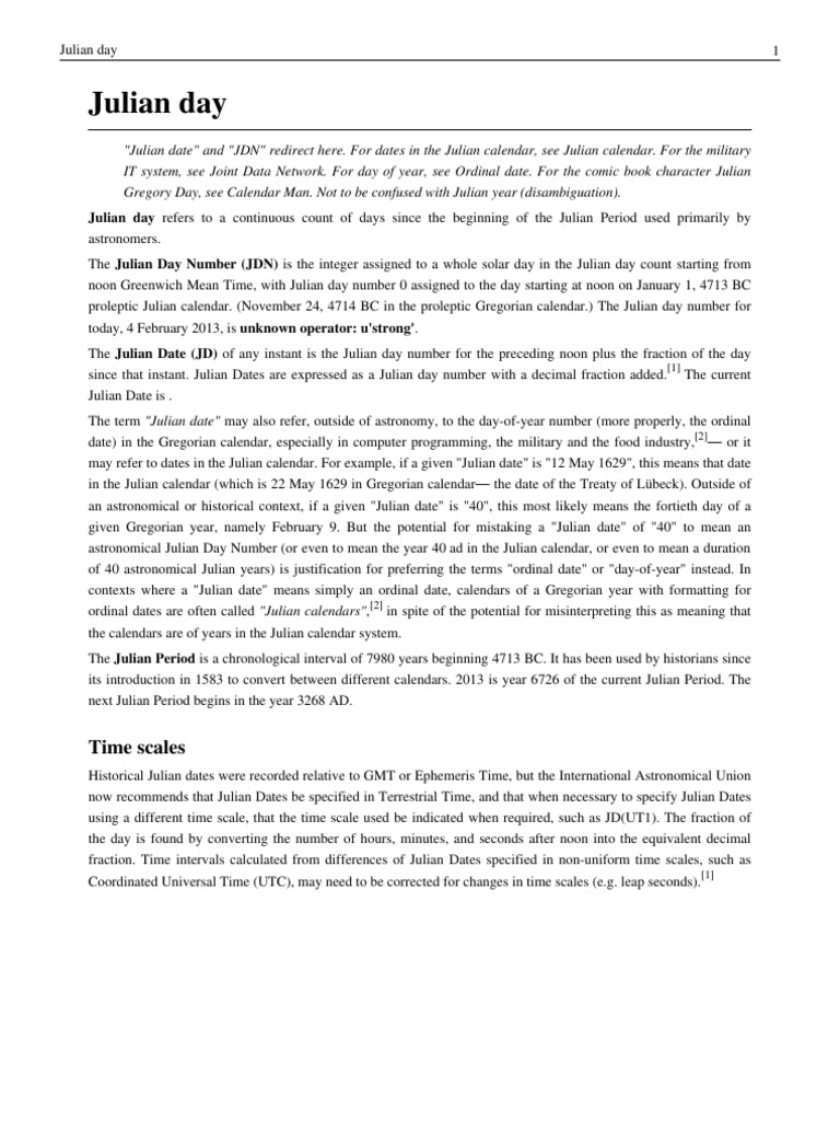 Julian Day | PDF | Astronomy | Scientific Observation