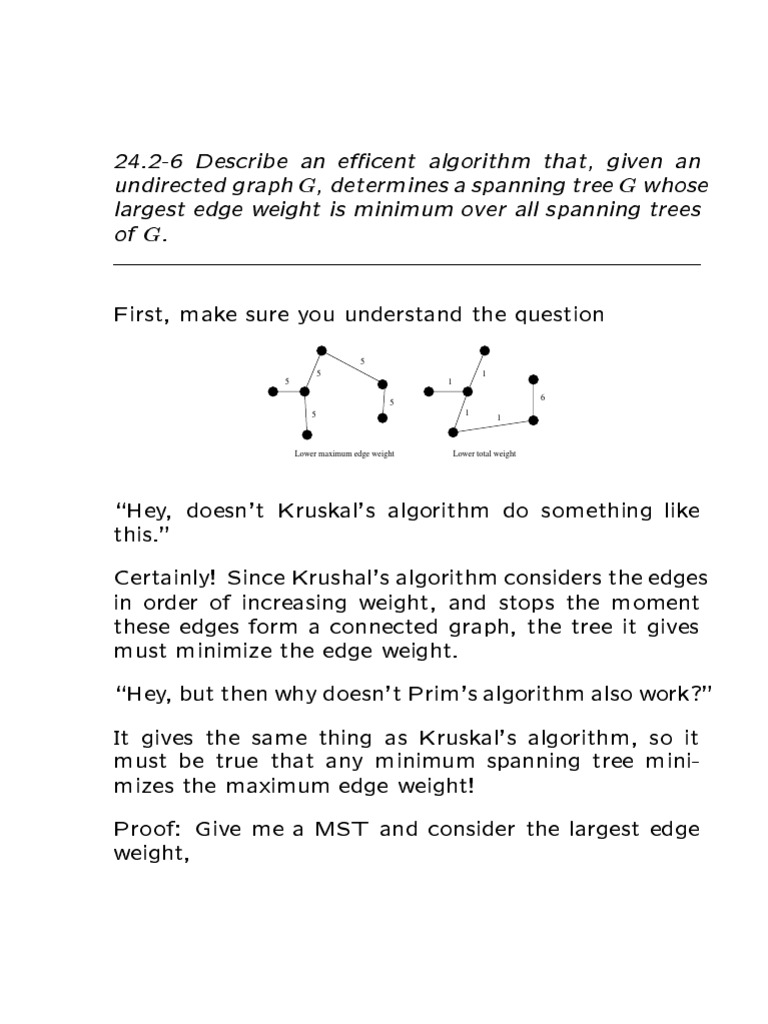 Lecture 17 - Minimum Spanning Tree PDF | PDF | Theoretical Computer ...