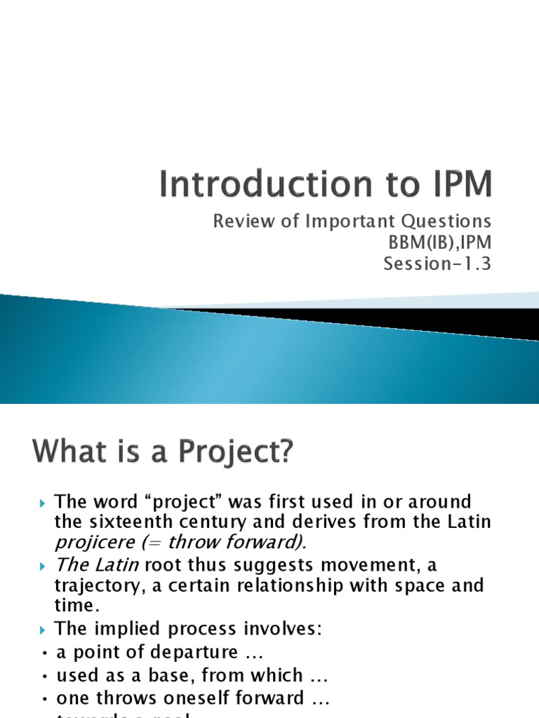 Mit BBM (Ib) Ipm-Session 1.3 | PDF | Project Management | Accountability