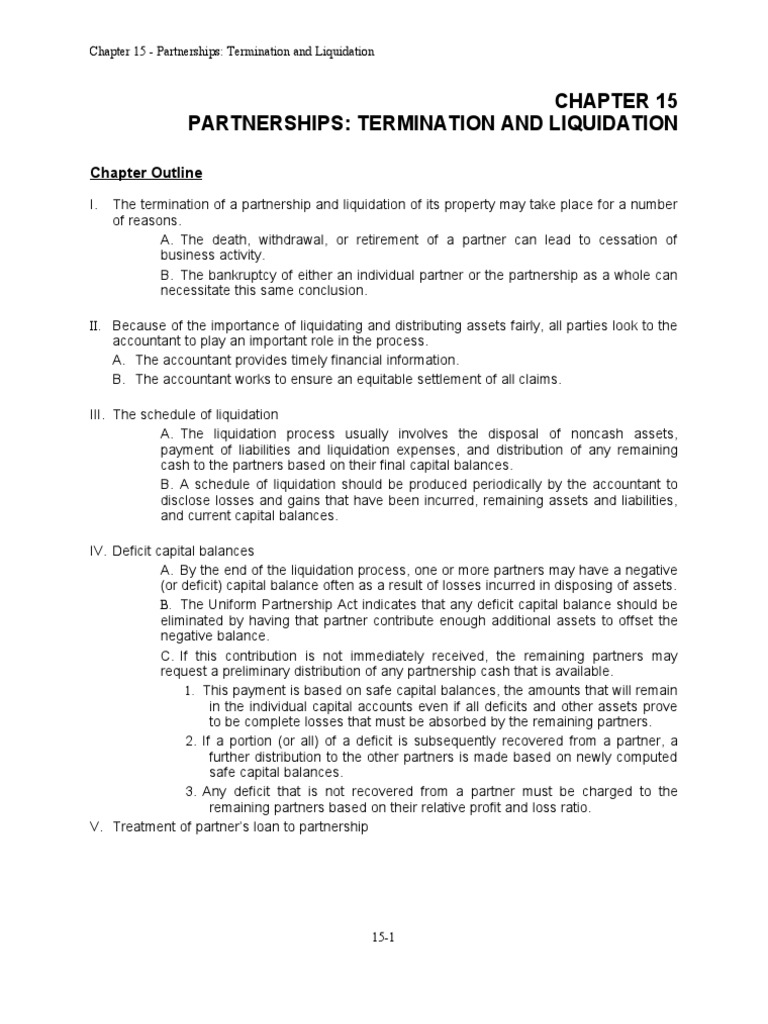 Chap 015 | PDF | Partnership | Bankruptcy