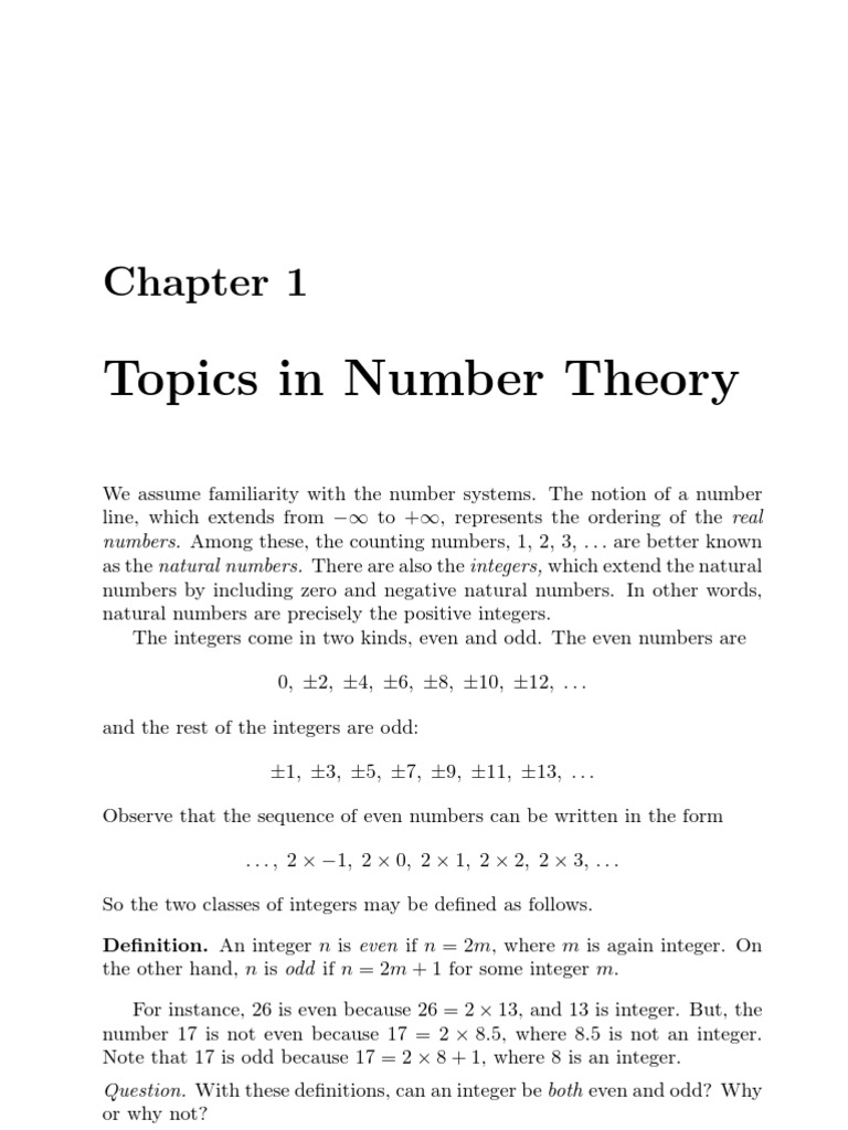 Number Theory | PDF | Prime Number | Numbers