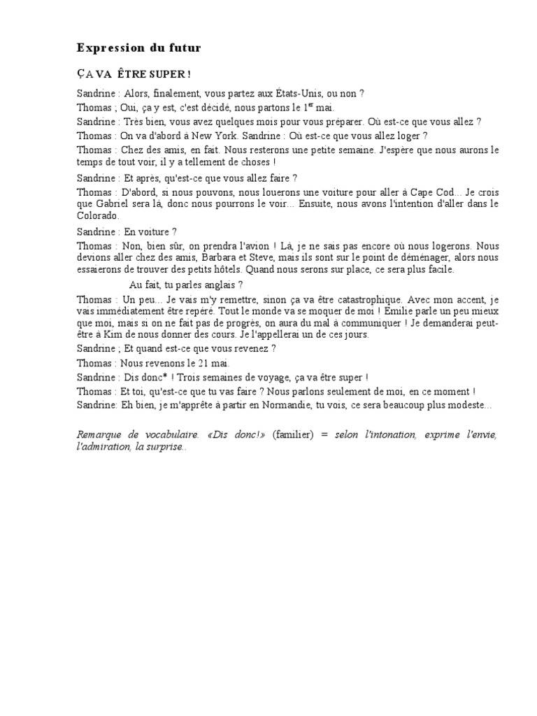 Futur Simple en Dialogues | PDF