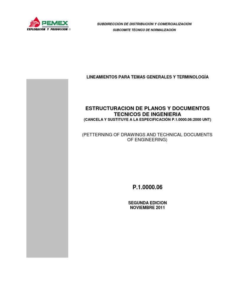 Estructuración de Documentos Técnicos P.1.0000 | PDF | Ingenieria ...