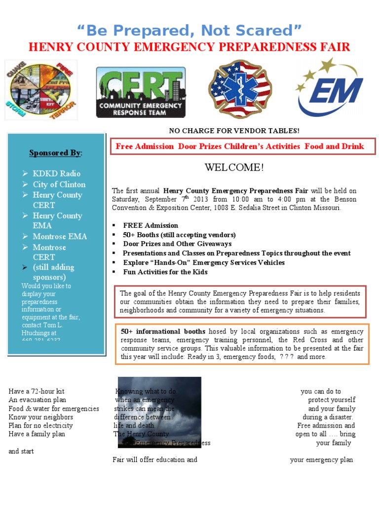 Henry County Emergency Preparedness Fair | PDF