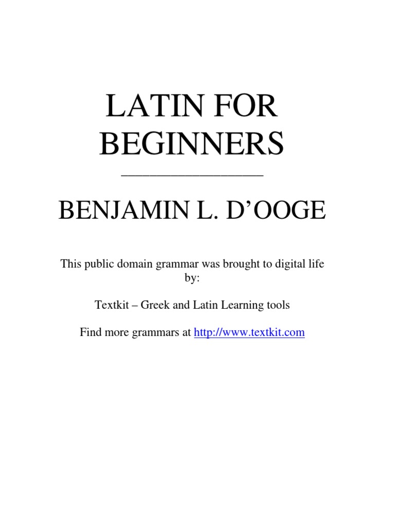 Curso de Latin para Principiantes PDF | PDF