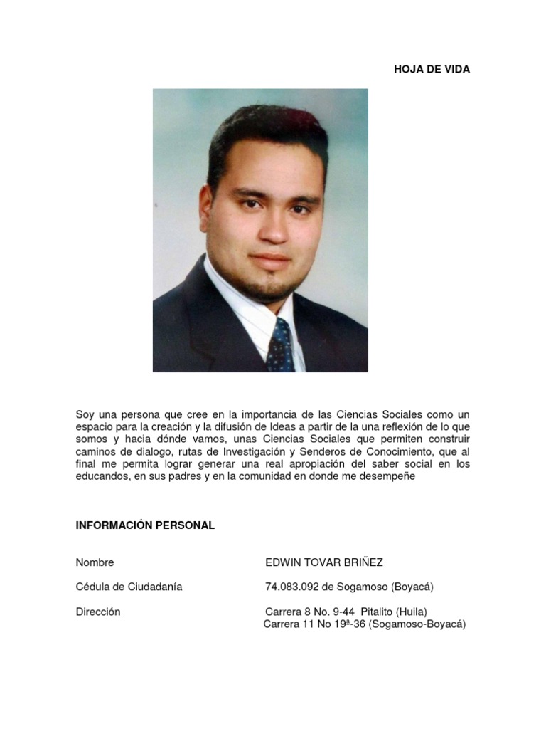 Cvlac-Edwin Tovar Briñez-Final | PDF | Colombia | Universidad