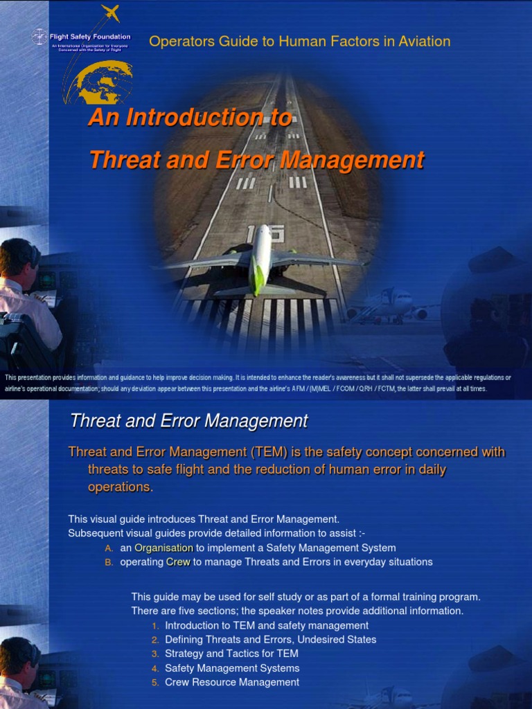 Introducing TEM Ver 9 | PDF | Risk Assessment | Situation Awareness