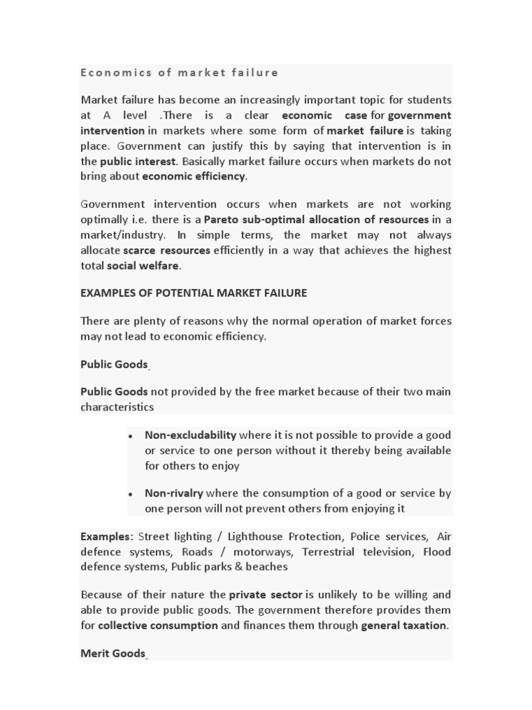 Economics of Market Failure | PDF | Market Failure | Monopoly