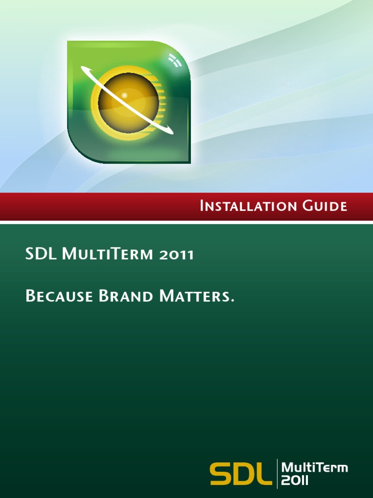 SDL MultiTerm 2011 SP2 Installation Guide | PDF