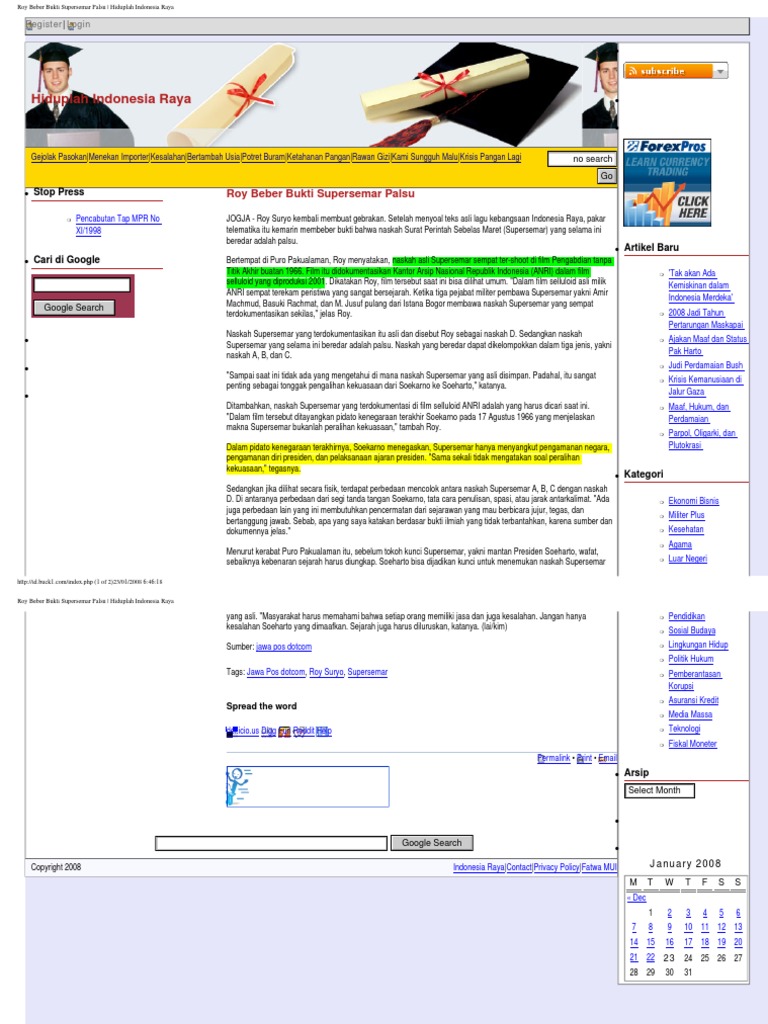 Supersemar Palsu | PDF