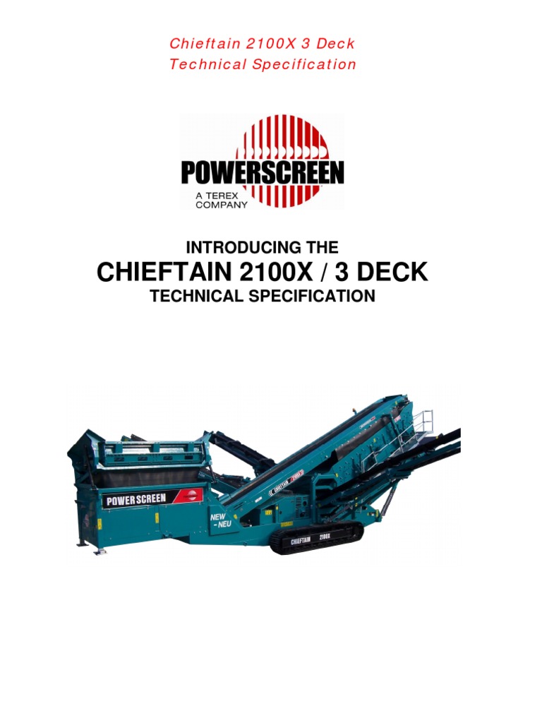 Chieftan 2100X 3 Deck Track Rinser PDF | PDF | Loader (Equipment) | Engines