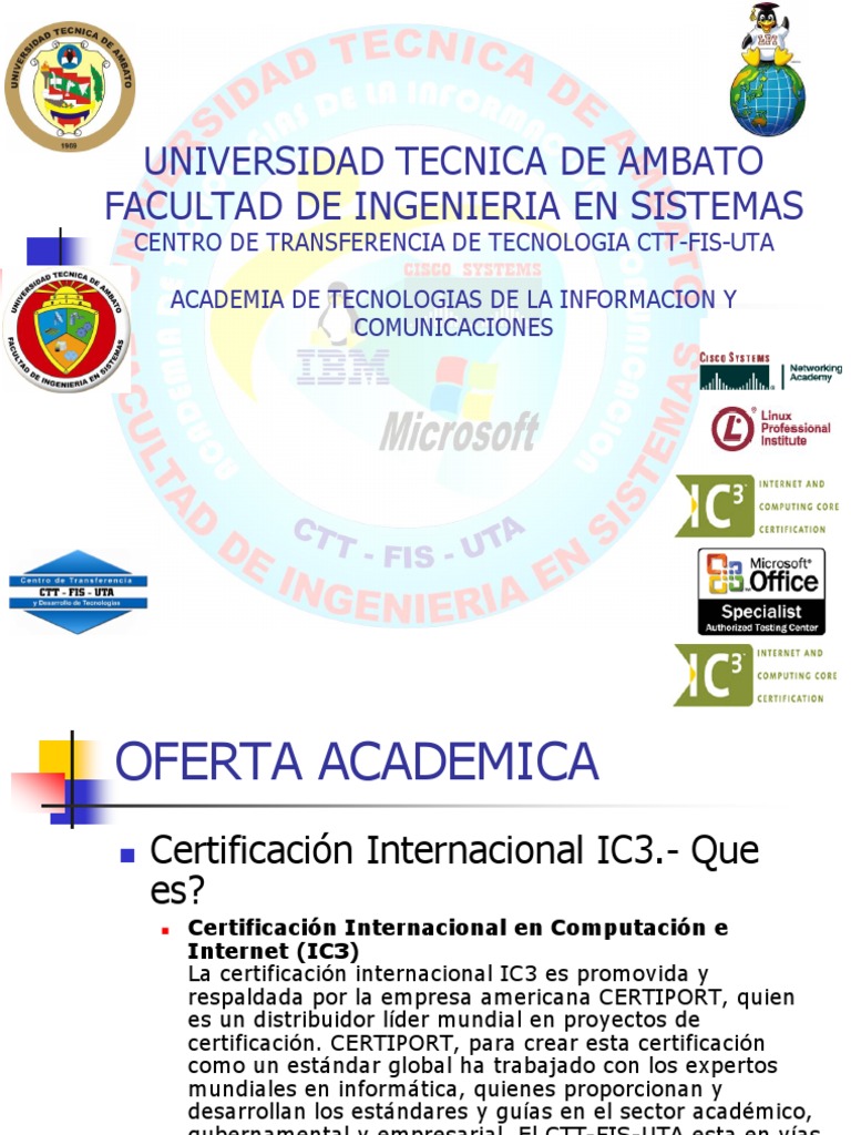 Certificación IC3 en Tecnología Informática | PDF | Microsoft ...