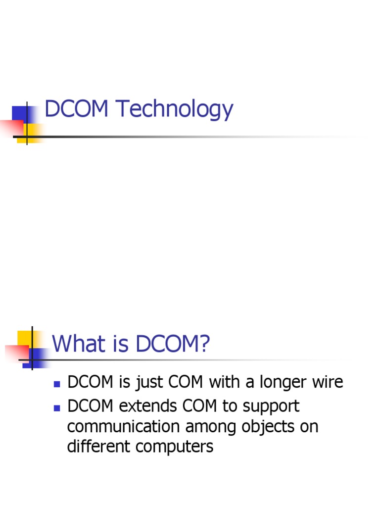 DCOM | PDF | Component Object Model | Component Based Software Engineering