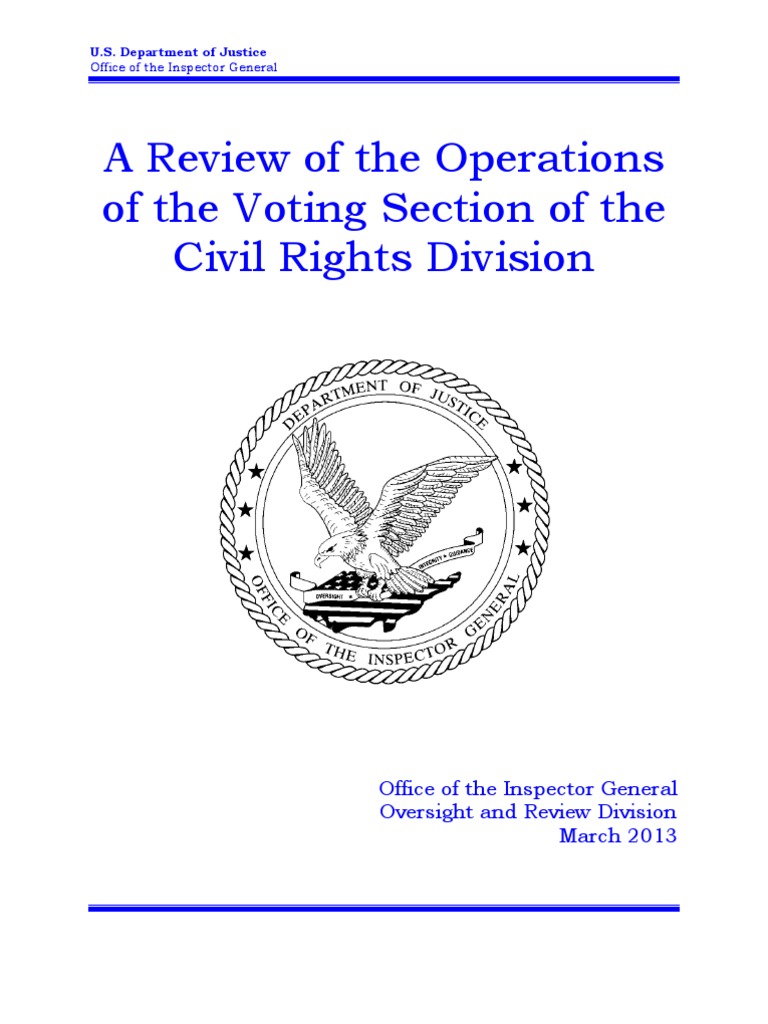 Department of Justice IG Report - A Review of The Operations of The ...