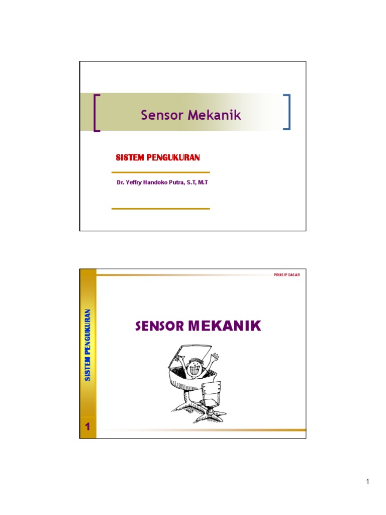 Sensor Mekanik: Sistem Pengukuran Sistem Pengukuran Sistem Pengukuran ...