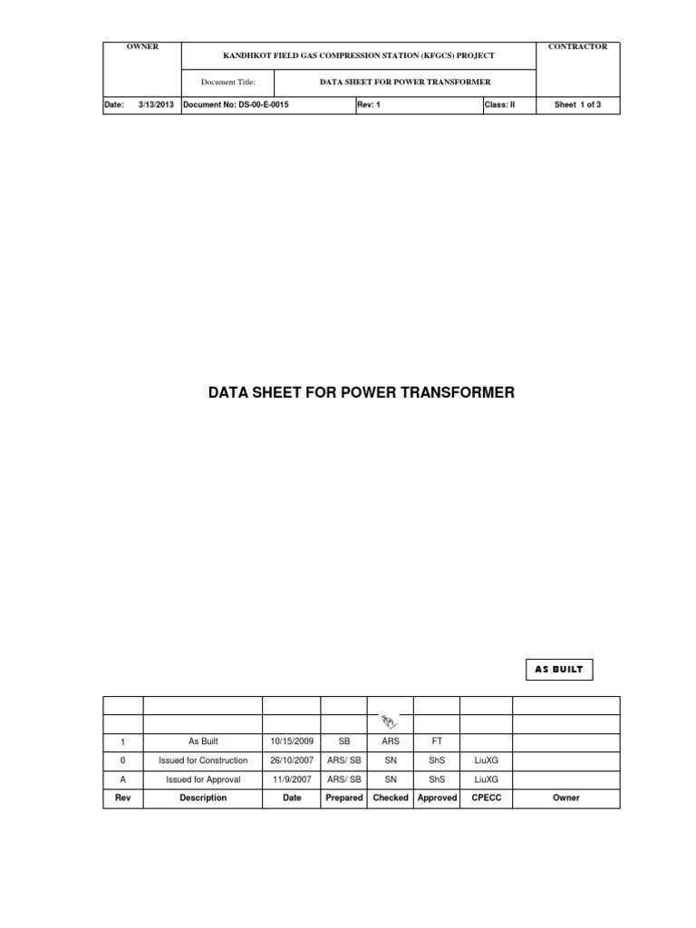 Power Transformer Data Sheet | PDF | Transformer | Vacuum Tube