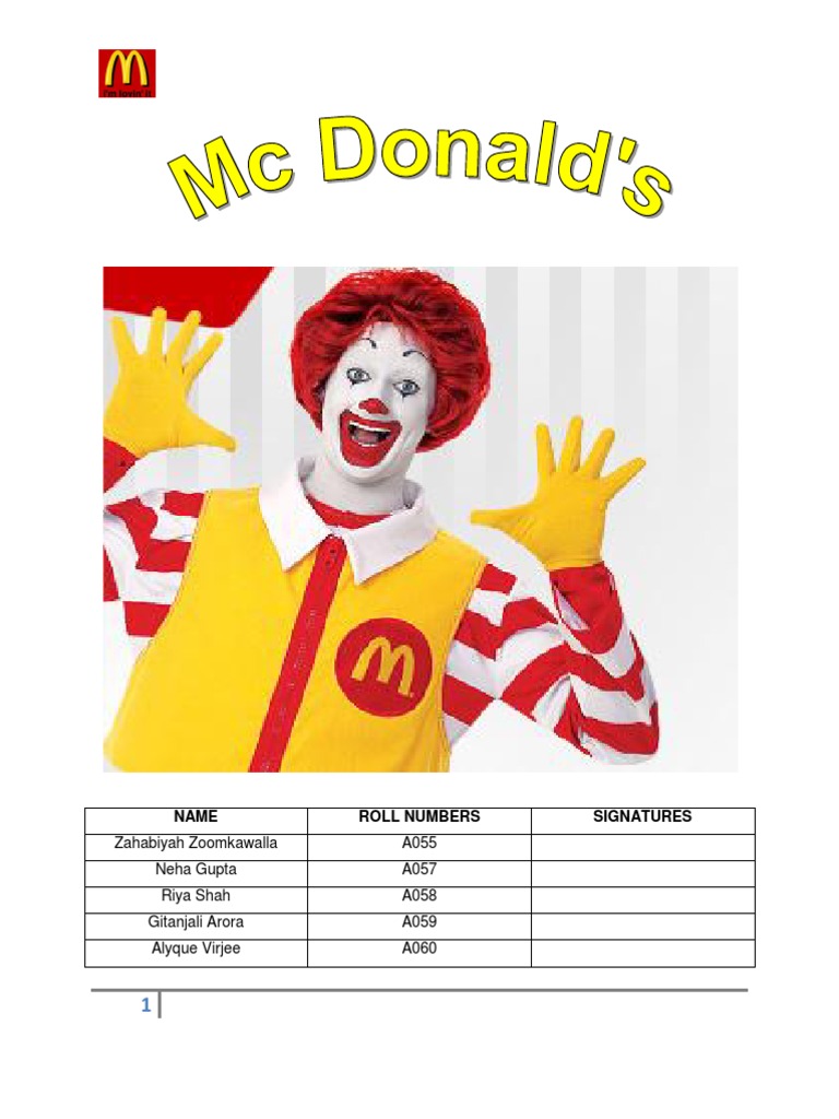 Strategic Management - Mcdonalds | PDF | Mc Donald's | Fast Food ...