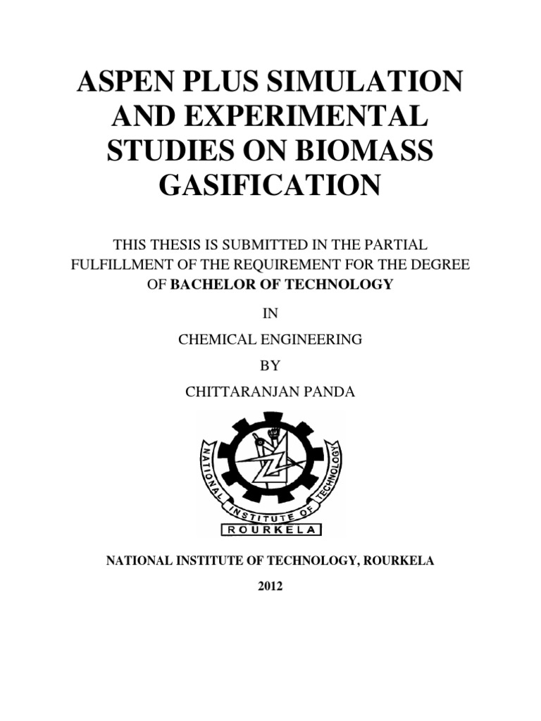 Aspen Plus Simulation Biomass Gasification | PDF | Gasification | Carbon Dioxide