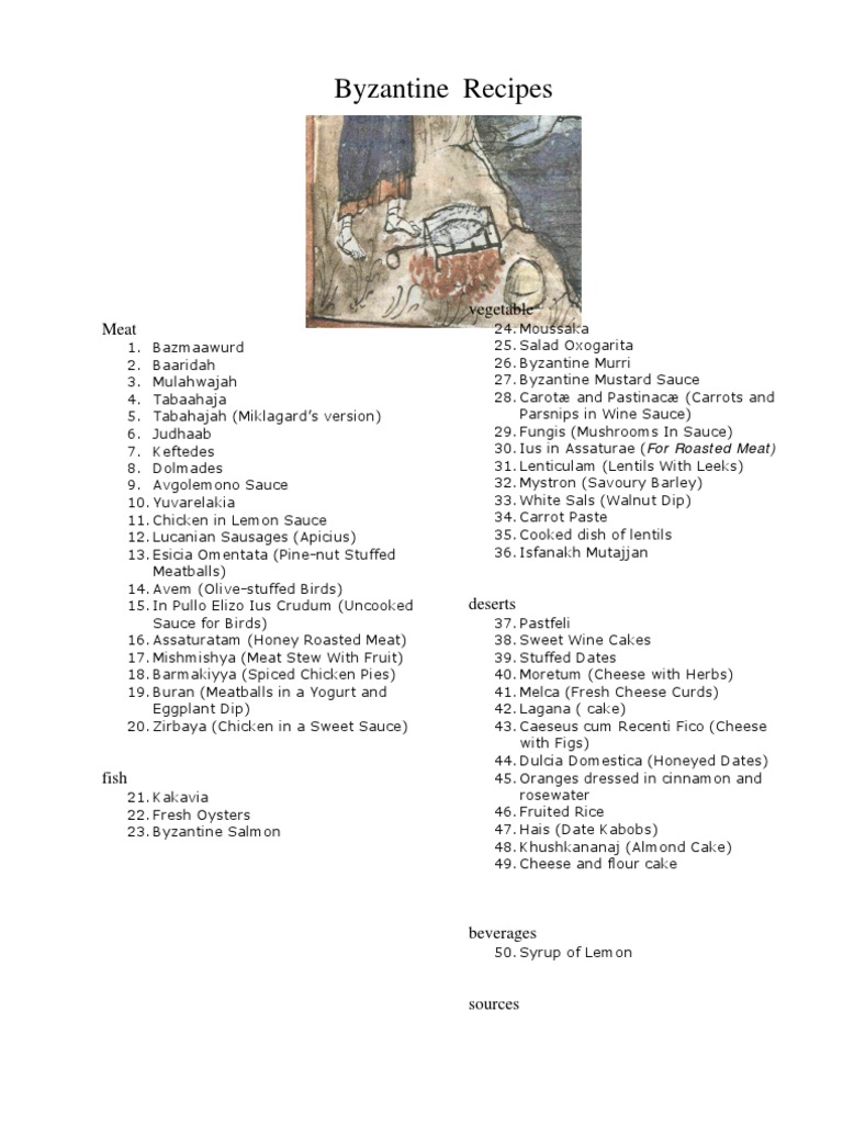 Byzantine Recipes | PDF